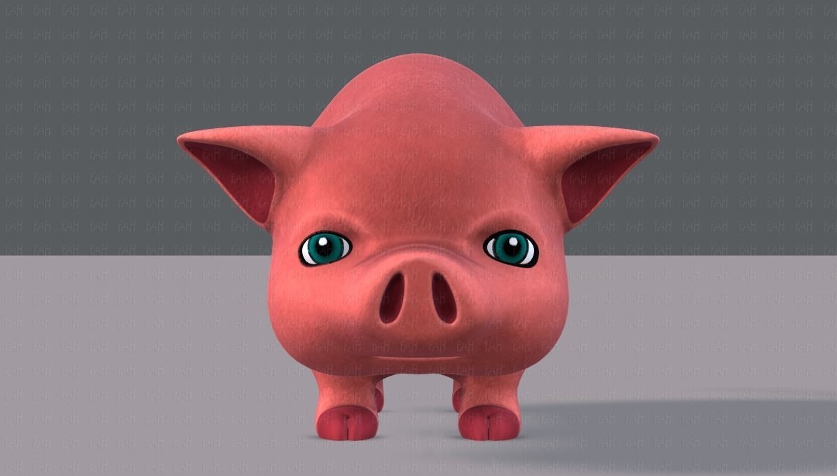 3D model Pig cartoon V03 VR / AR / low-poly | CGTrader