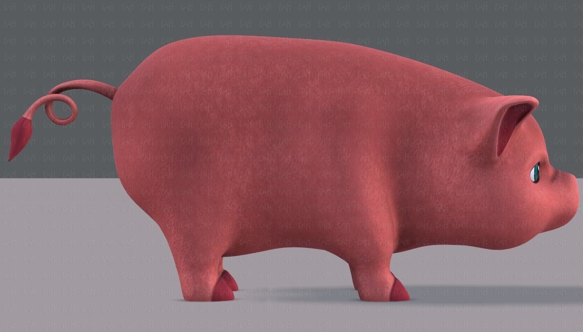 3D model Pig cartoon V03 VR / AR / low-poly | CGTrader