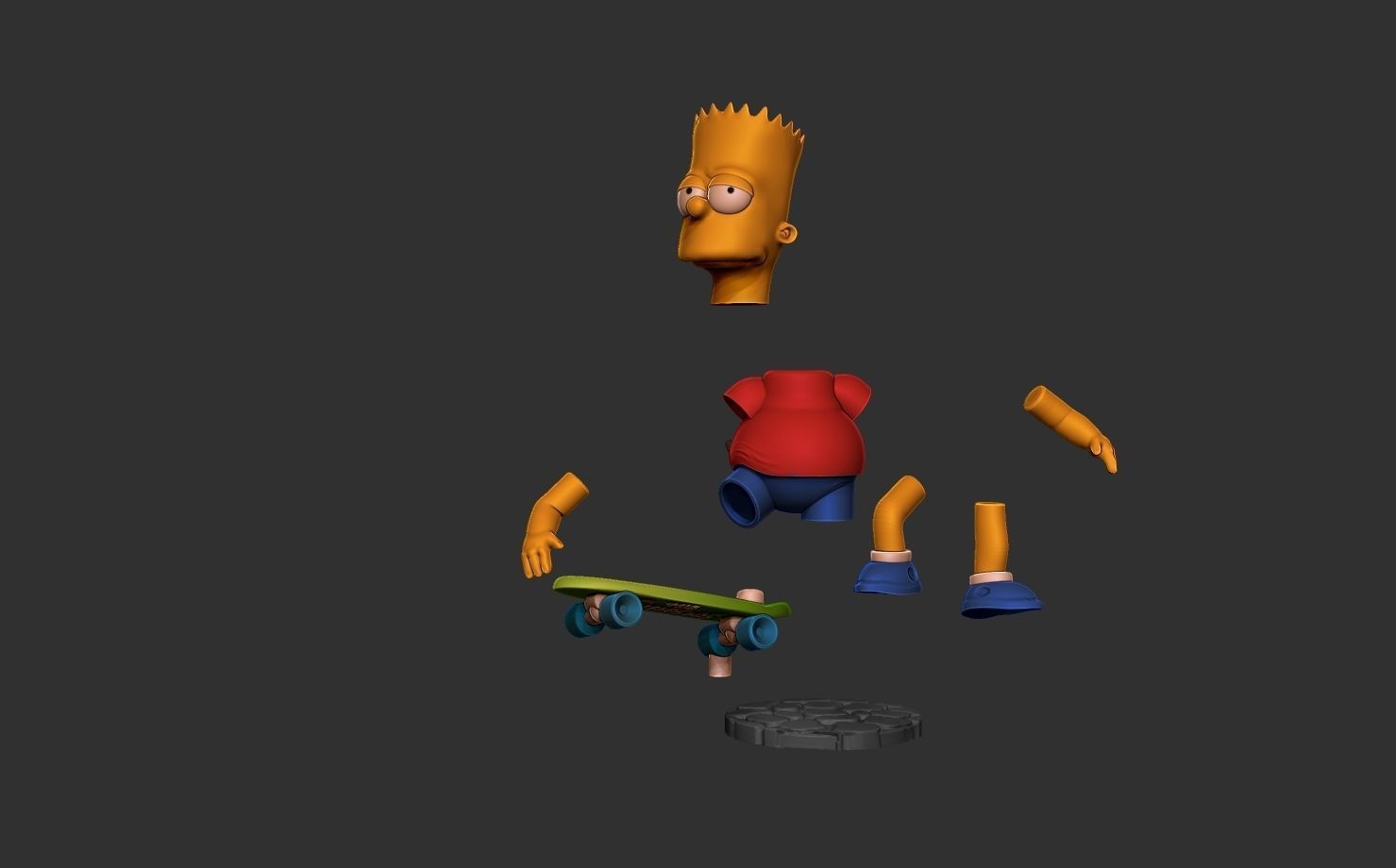 The Simpsons Barts 3D model 3D printable | CGTrader