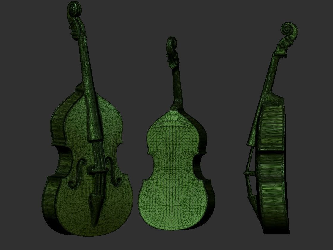contrabass double bass 3d model 3D model 3D printable | CGTrader