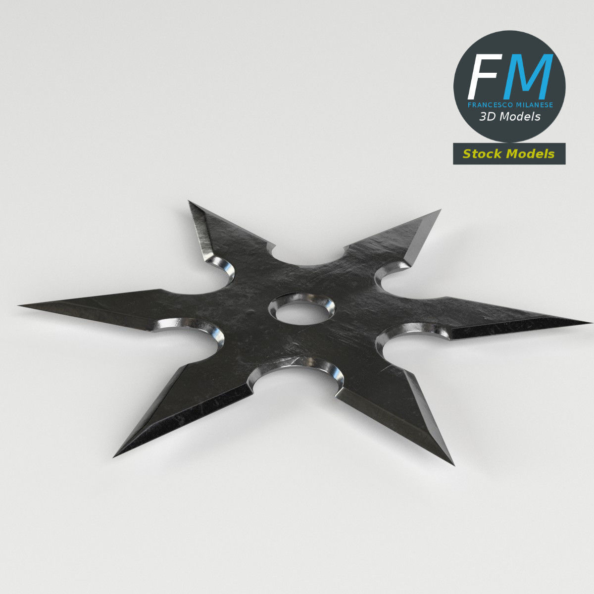 Shuriken ninja star 3D model | CGTrader