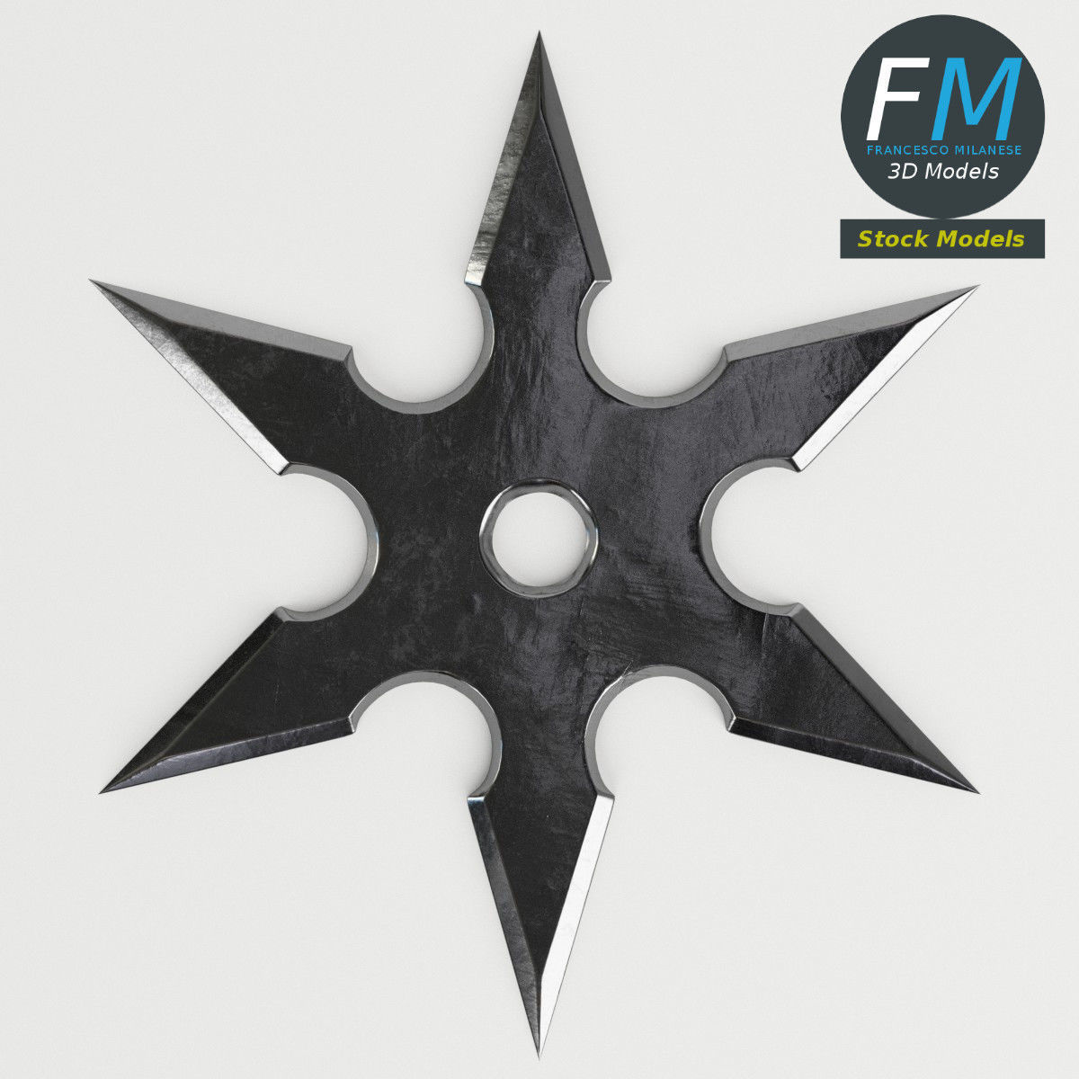 Shuriken ninja star 3D model | CGTrader