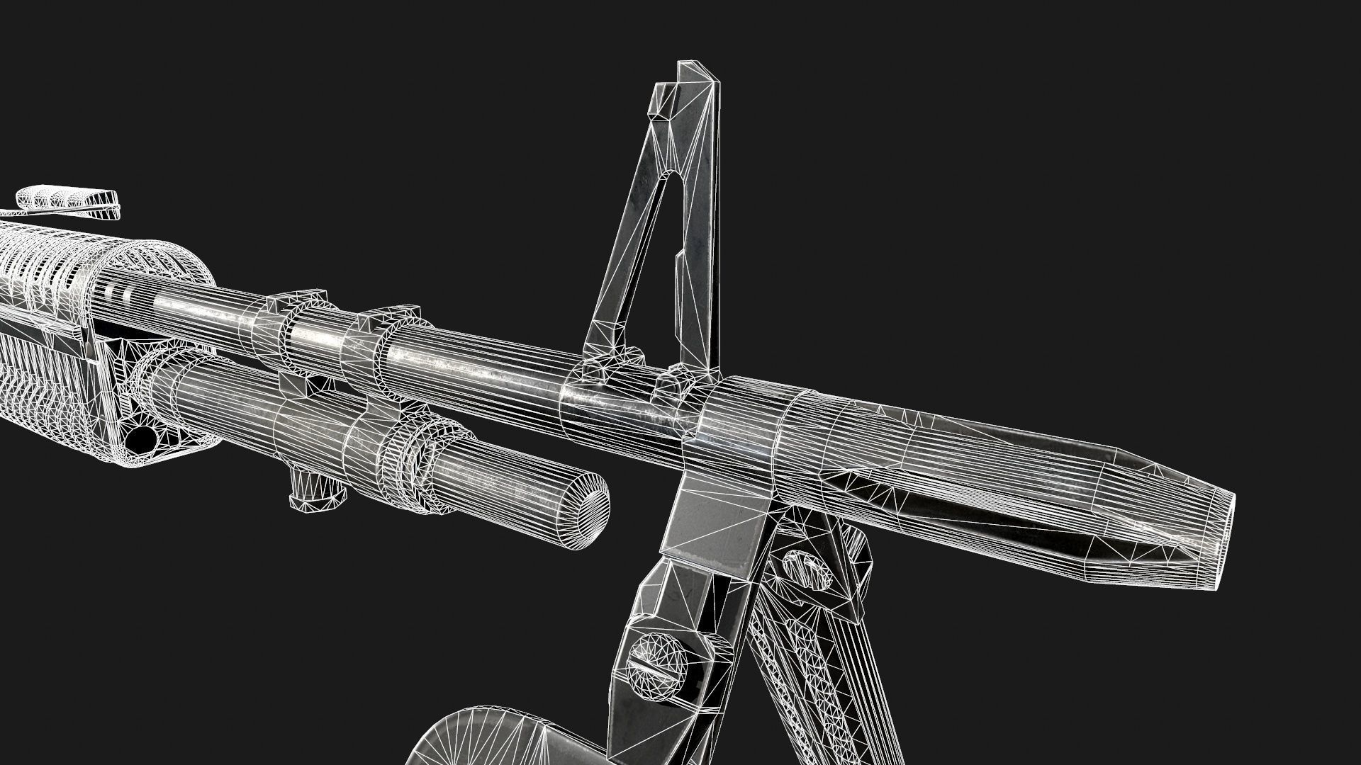 3D model M60 Light Machine Gun VR / AR / low-poly | CGTrader
