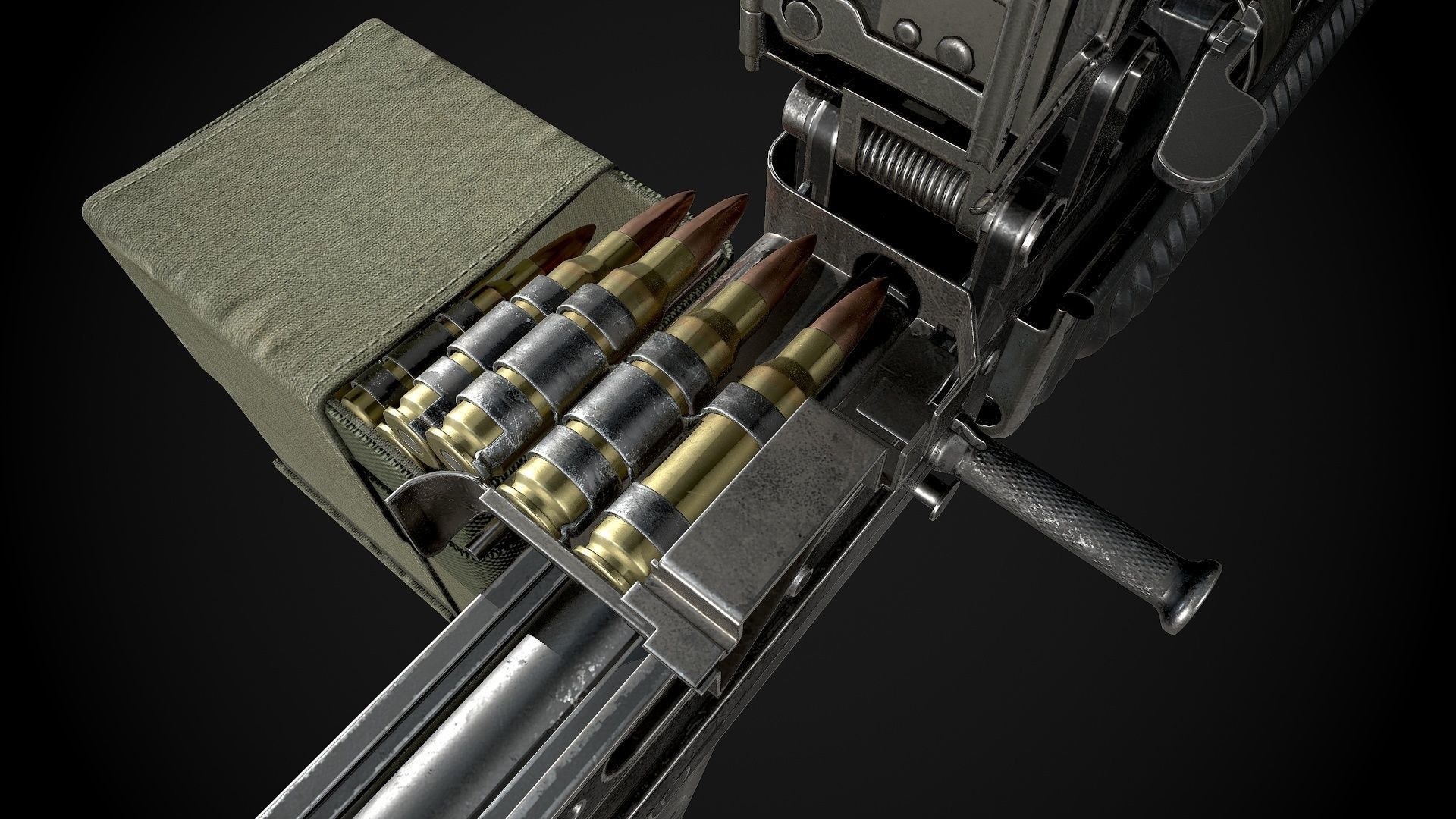 3D model M60 Light Machine Gun VR / AR / low-poly | CGTrader