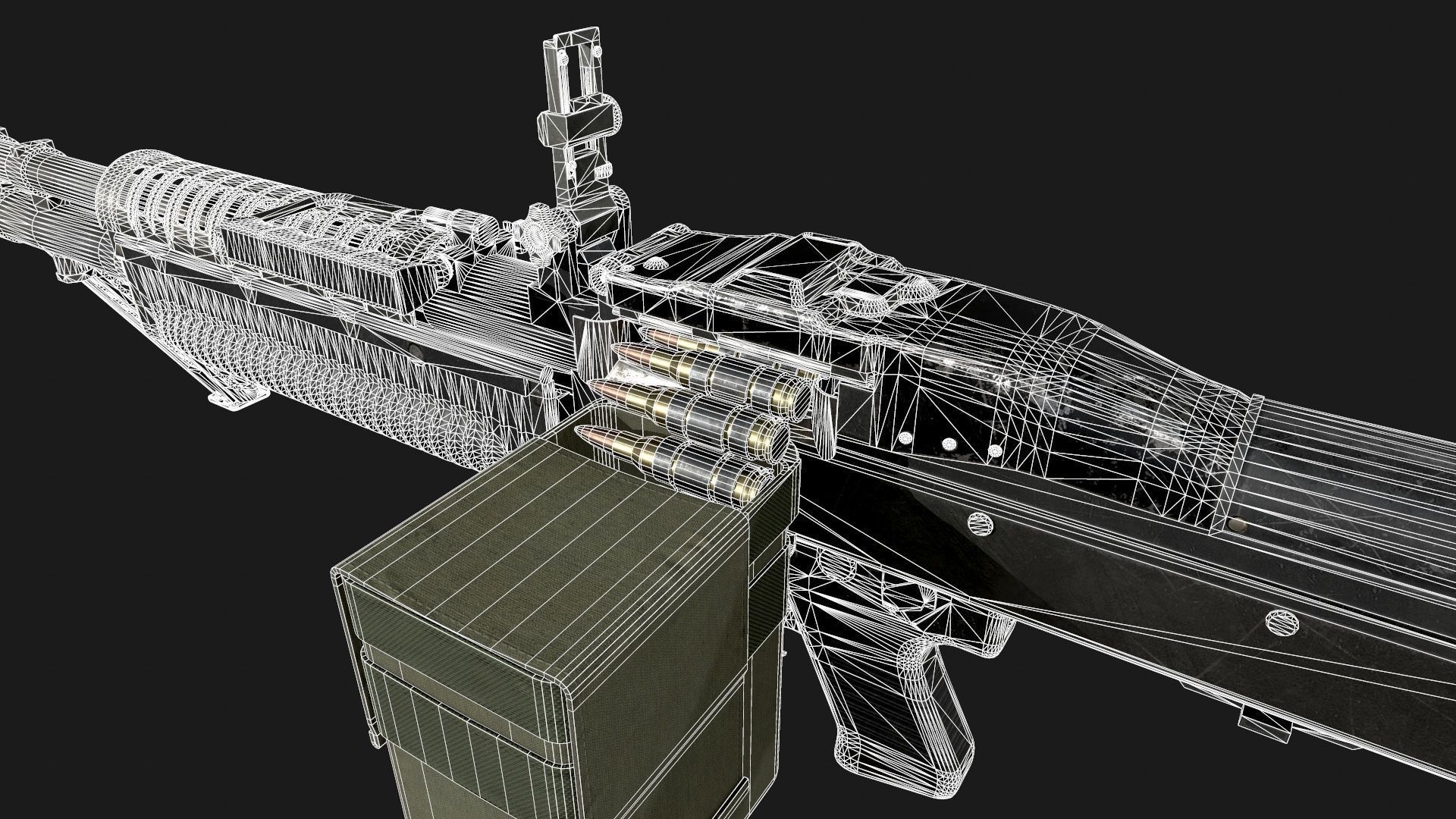 3D model M60 Light Machine Gun VR / AR / low-poly | CGTrader