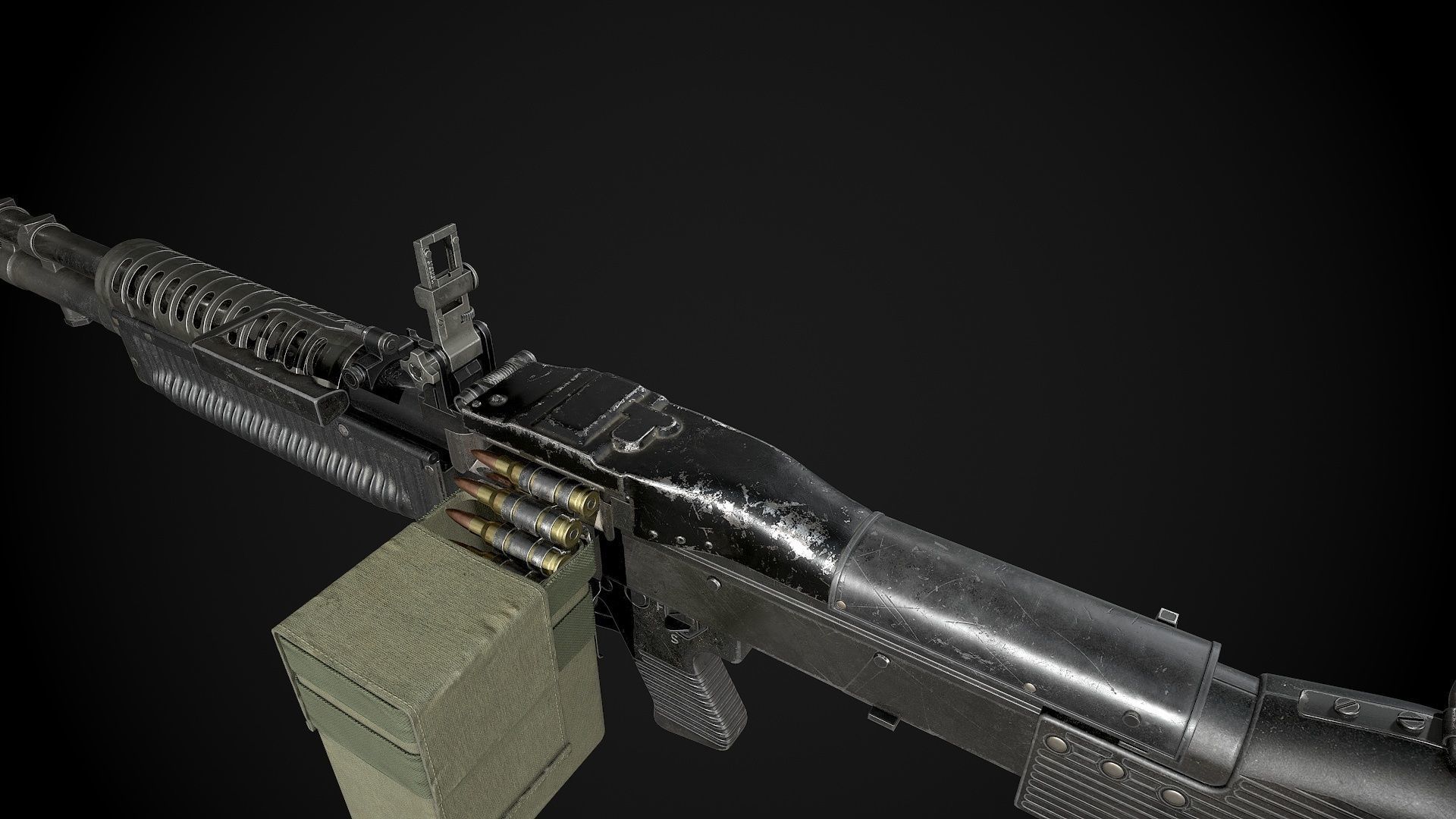3D model M60 Light Machine Gun VR / AR / low-poly | CGTrader