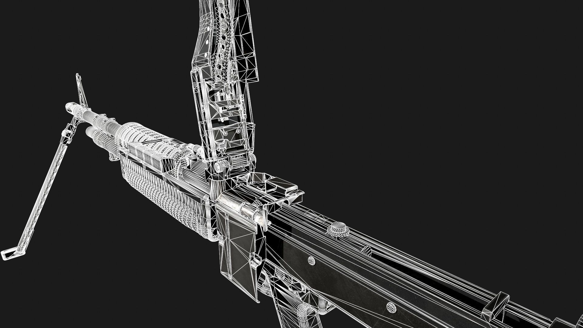 3D model M60 Light Machine Gun VR / AR / low-poly | CGTrader
