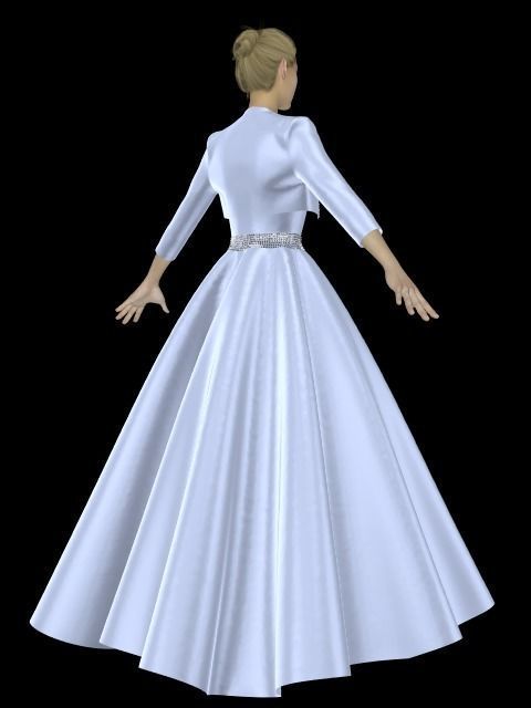 Beautiful princess gown 3D model | CGTrader