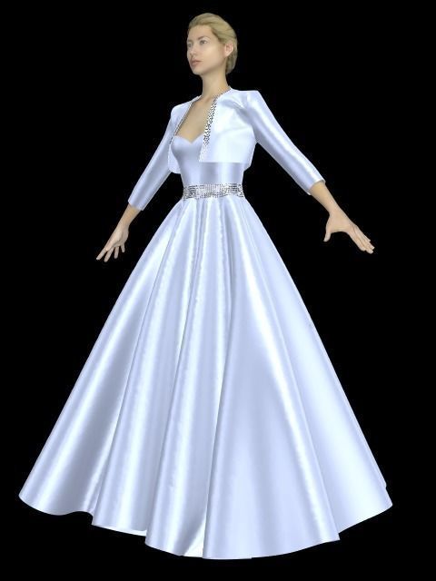 Beautiful princess gown 3D model | CGTrader