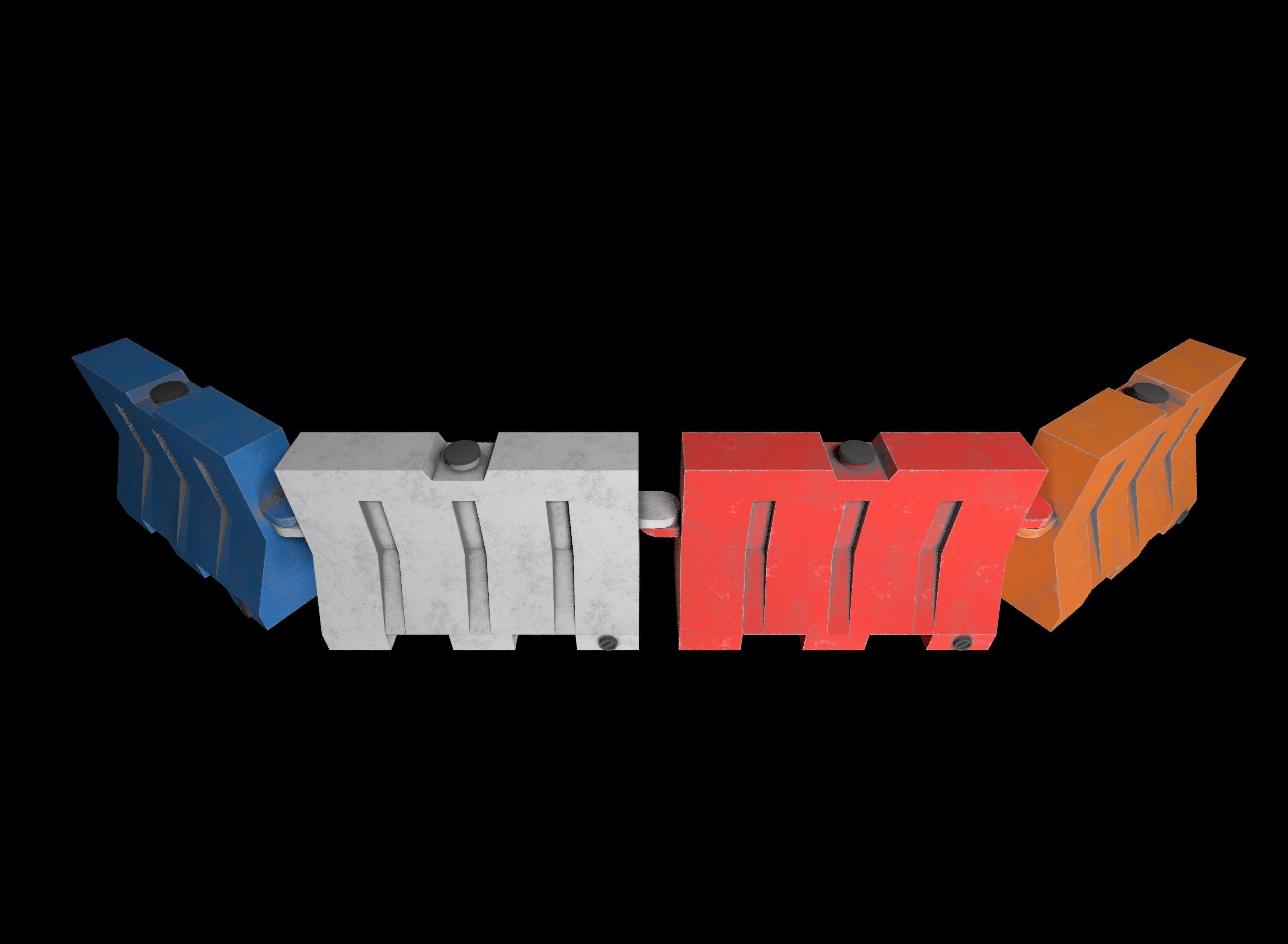 3D model roadblock barricade VR / AR / low-poly | CGTrader
