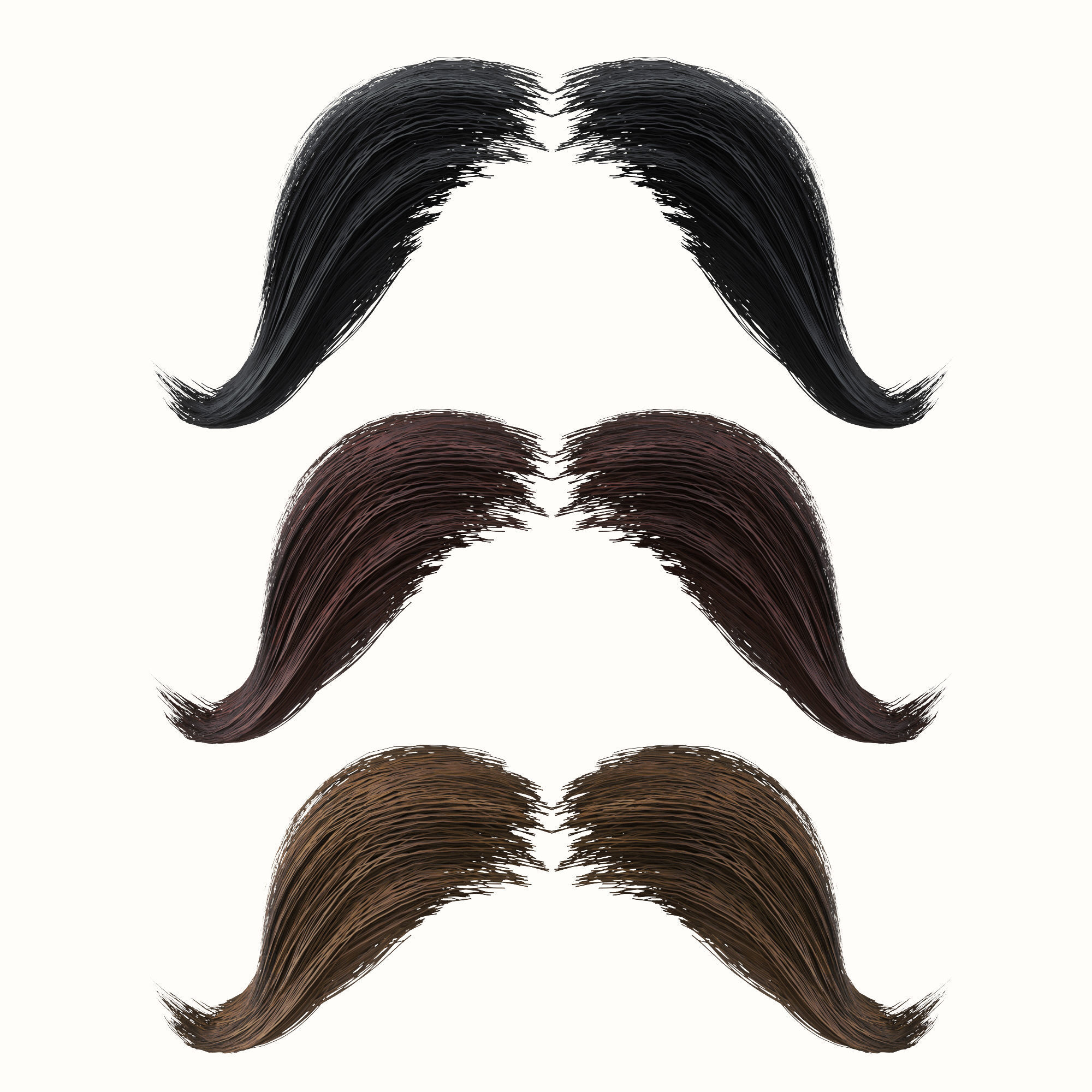 3D model Mustache Low Poly 4 VR / AR / low-poly | CGTrader