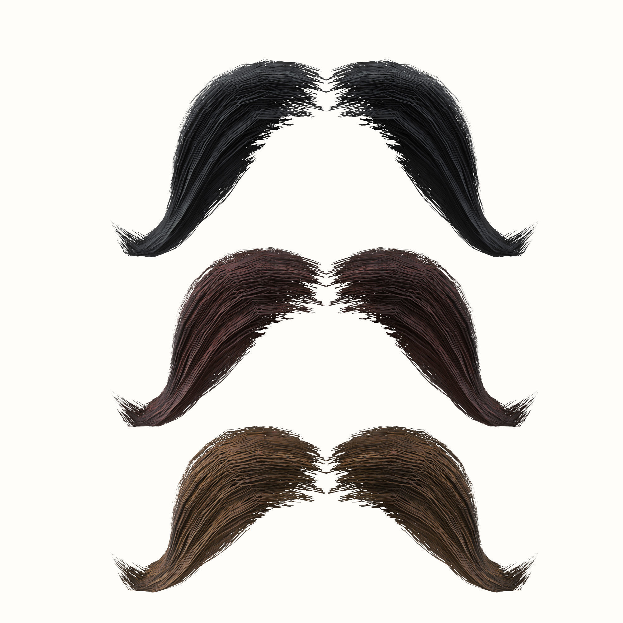 3D model Mustache Low Poly 4 VR / AR / low-poly | CGTrader