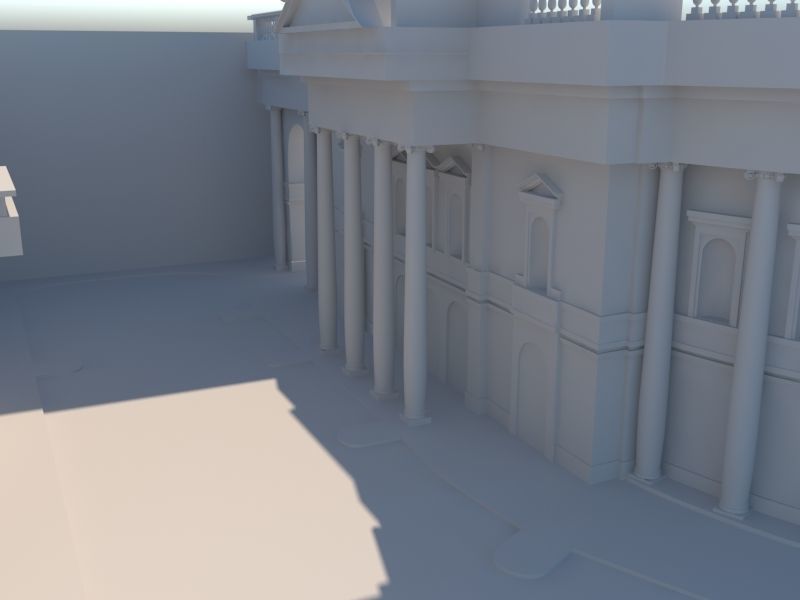 Historic Building - Side Street View 3D model | CGTrader