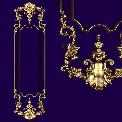 CLASSIC DETAIL golden ornate frame free 3D model animated | CGTrader