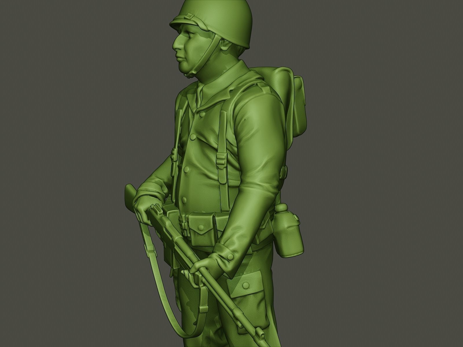 American soldier ww2 stand guard A3 3D model 3D printable | CGTrader