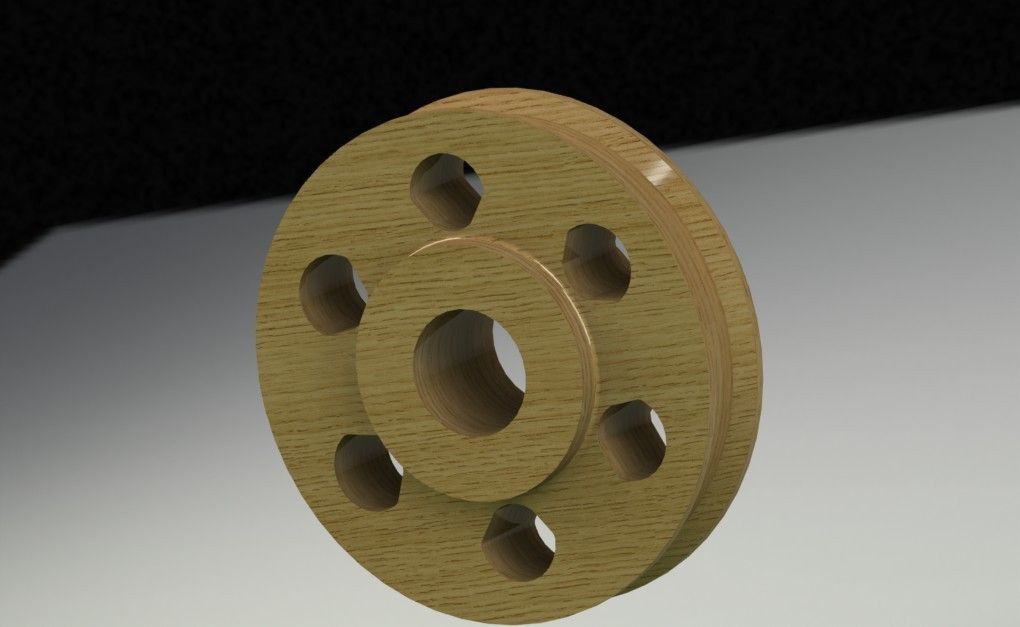 Pulley disk free 3D model | CGTrader