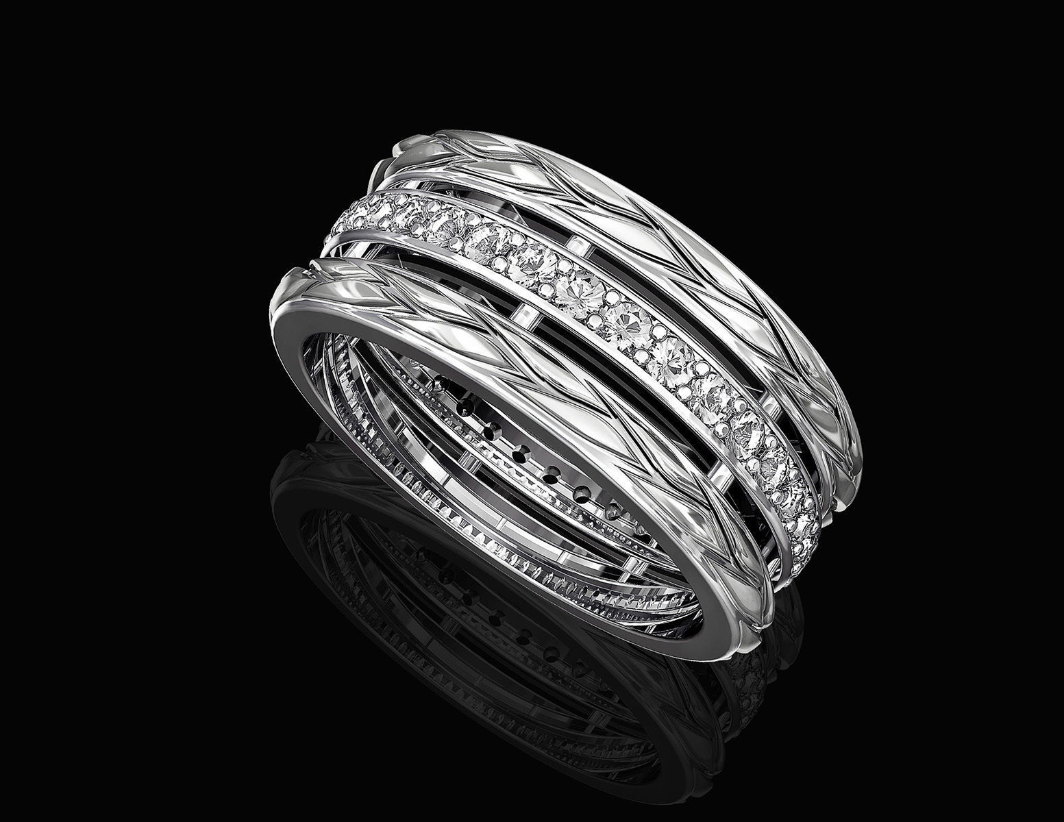 Interlaced Engagment Ring free 3D model 3D printable | CGTrader