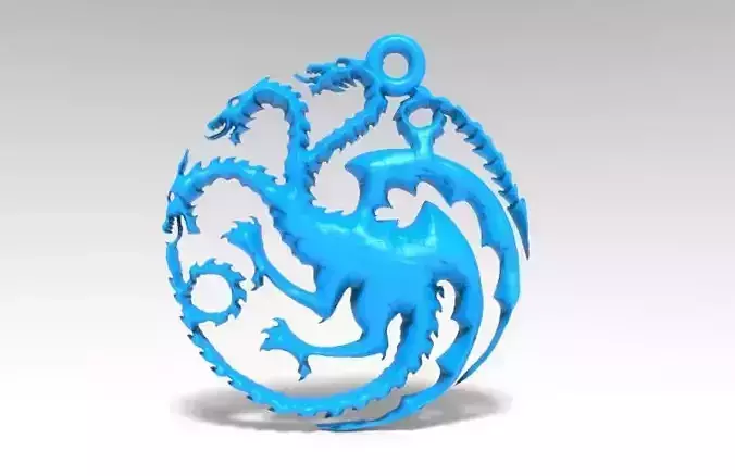 GOT targaryen keychain 3D model 3D printable | CGTrader