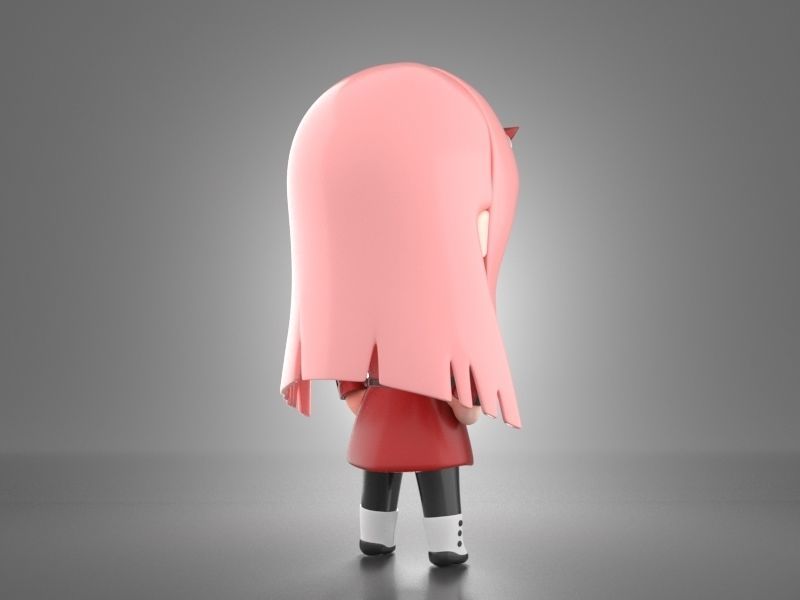 Zero Two chibi figure 3D model | CGTrader