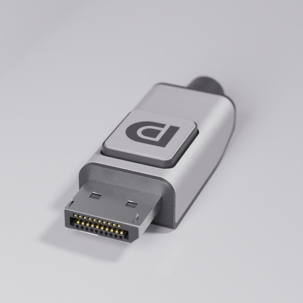 Male DisplayPort Connector 3D model | CGTrader