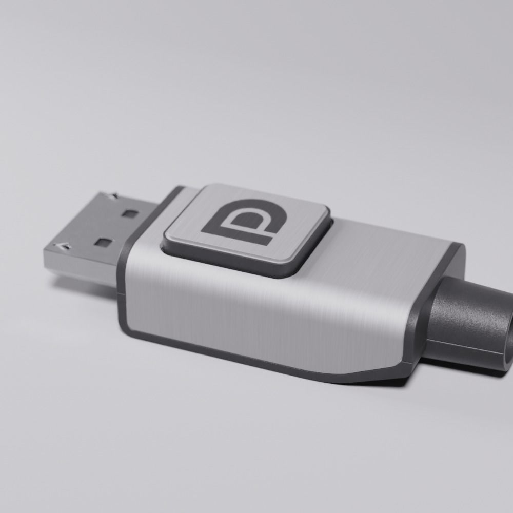 Male DisplayPort Connector 3D model | CGTrader
