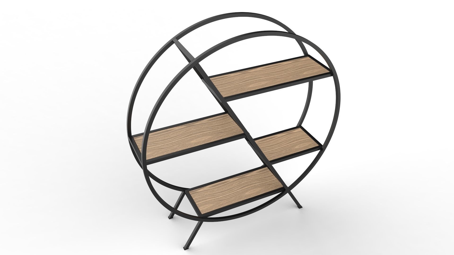 Phazz Metal Round Shelf 3D model | CGTrader
