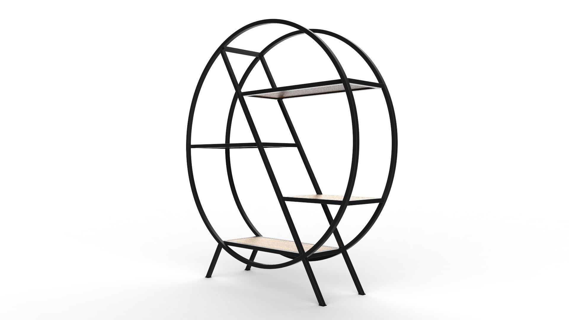 Phazz Metal Round Shelf 3D model | CGTrader