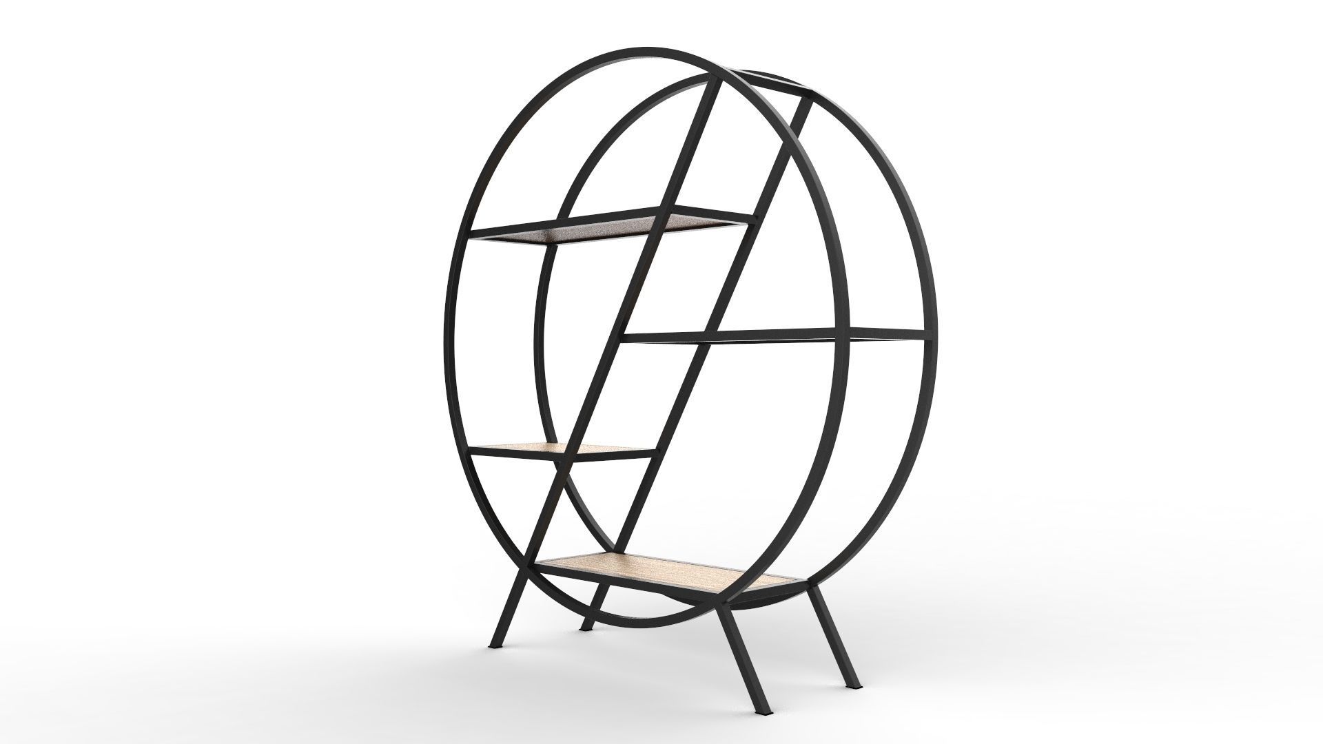 Phazz Metal Round Shelf 3D model | CGTrader