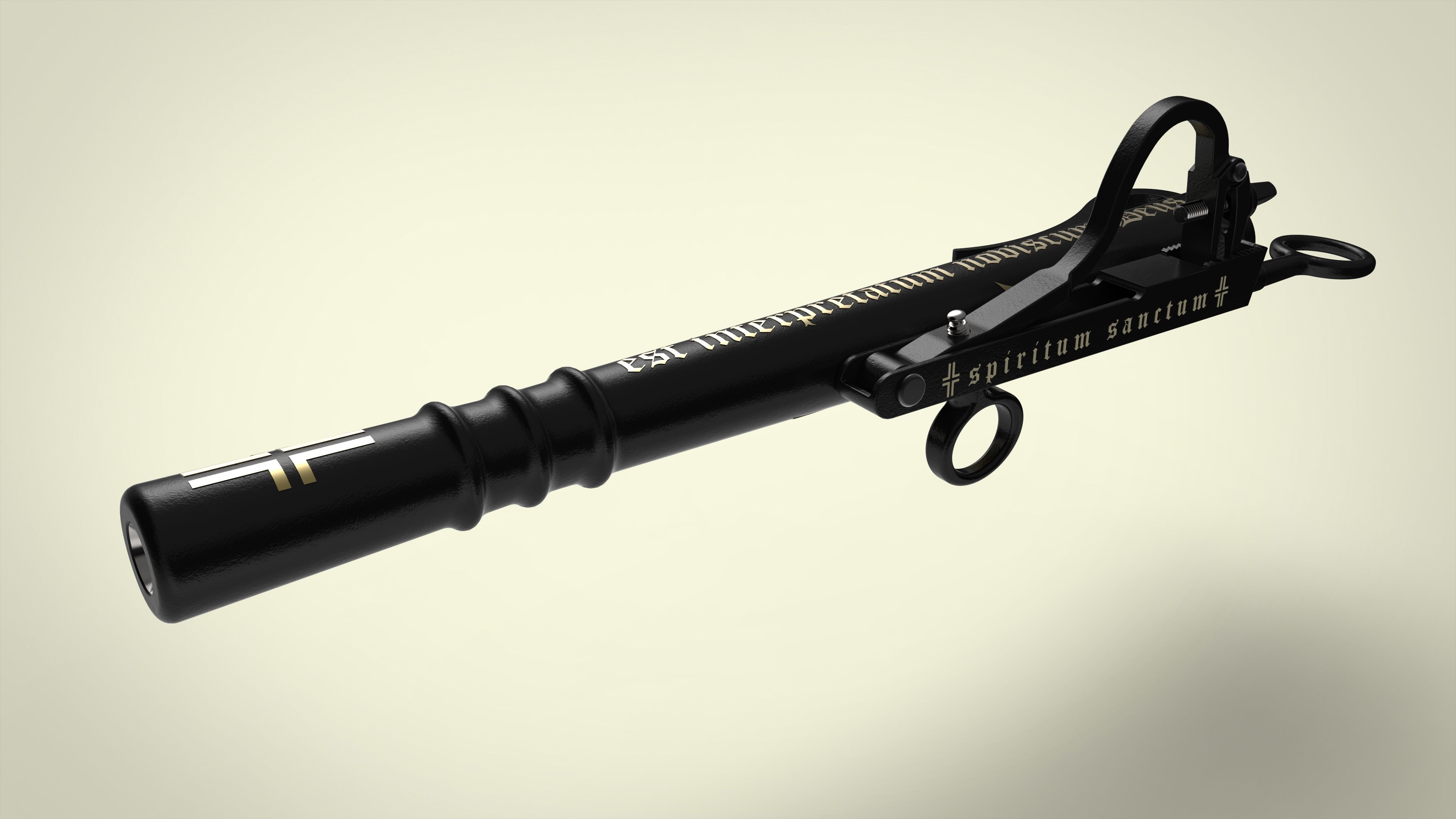 Medieval monk gun 3D model | CGTrader