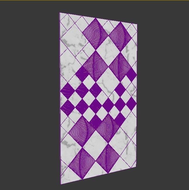 Decor checkered pattern 3D model | CGTrader
