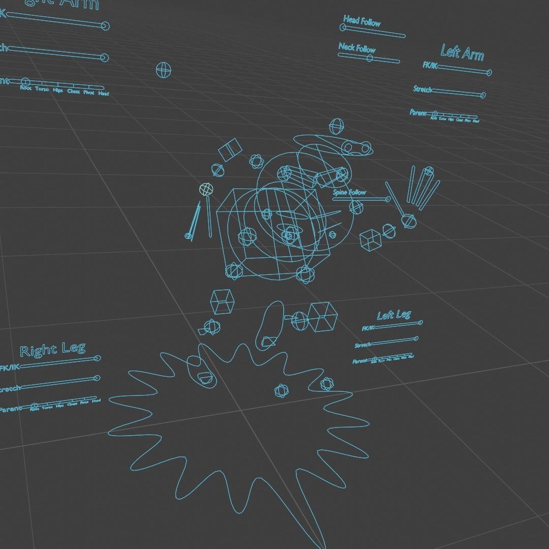 Humanoid Character Rig for Blender free 3D model rigged | CGTrader