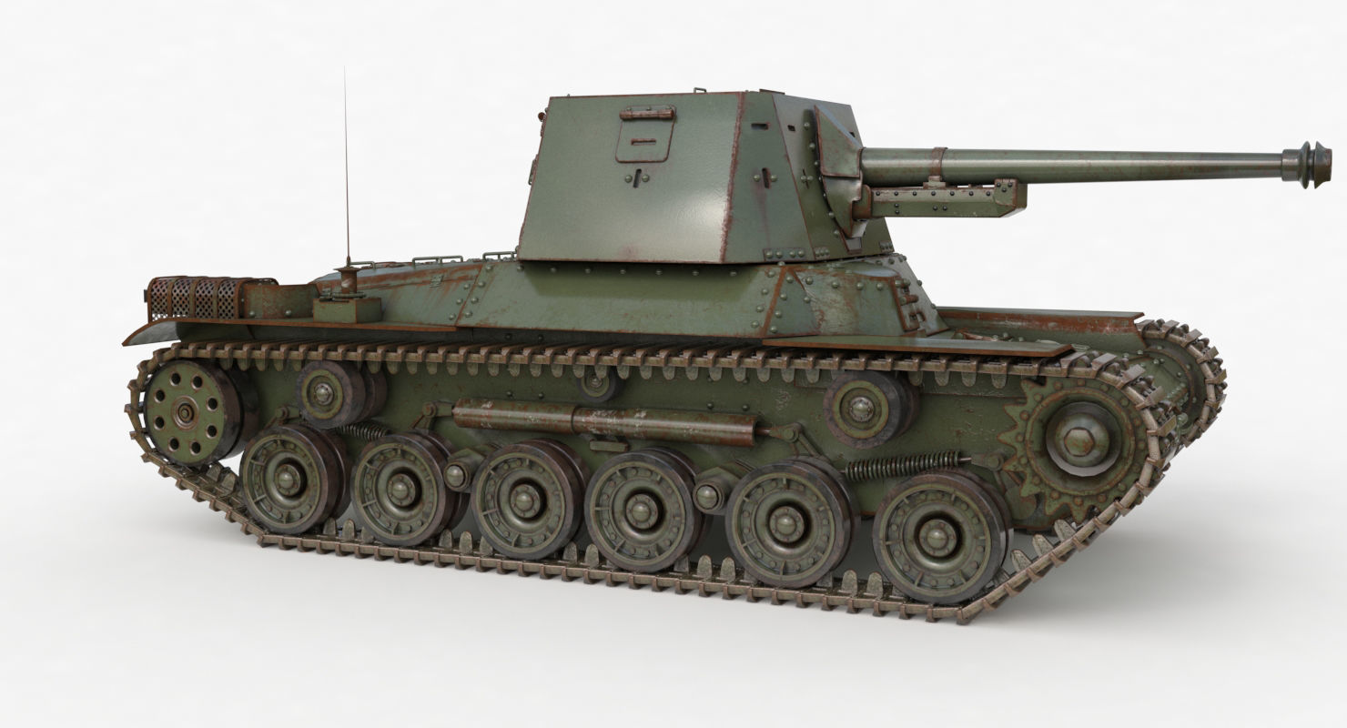 Tank Type 3 Ho Ni III Japan Vray 3D model | CGTrader
