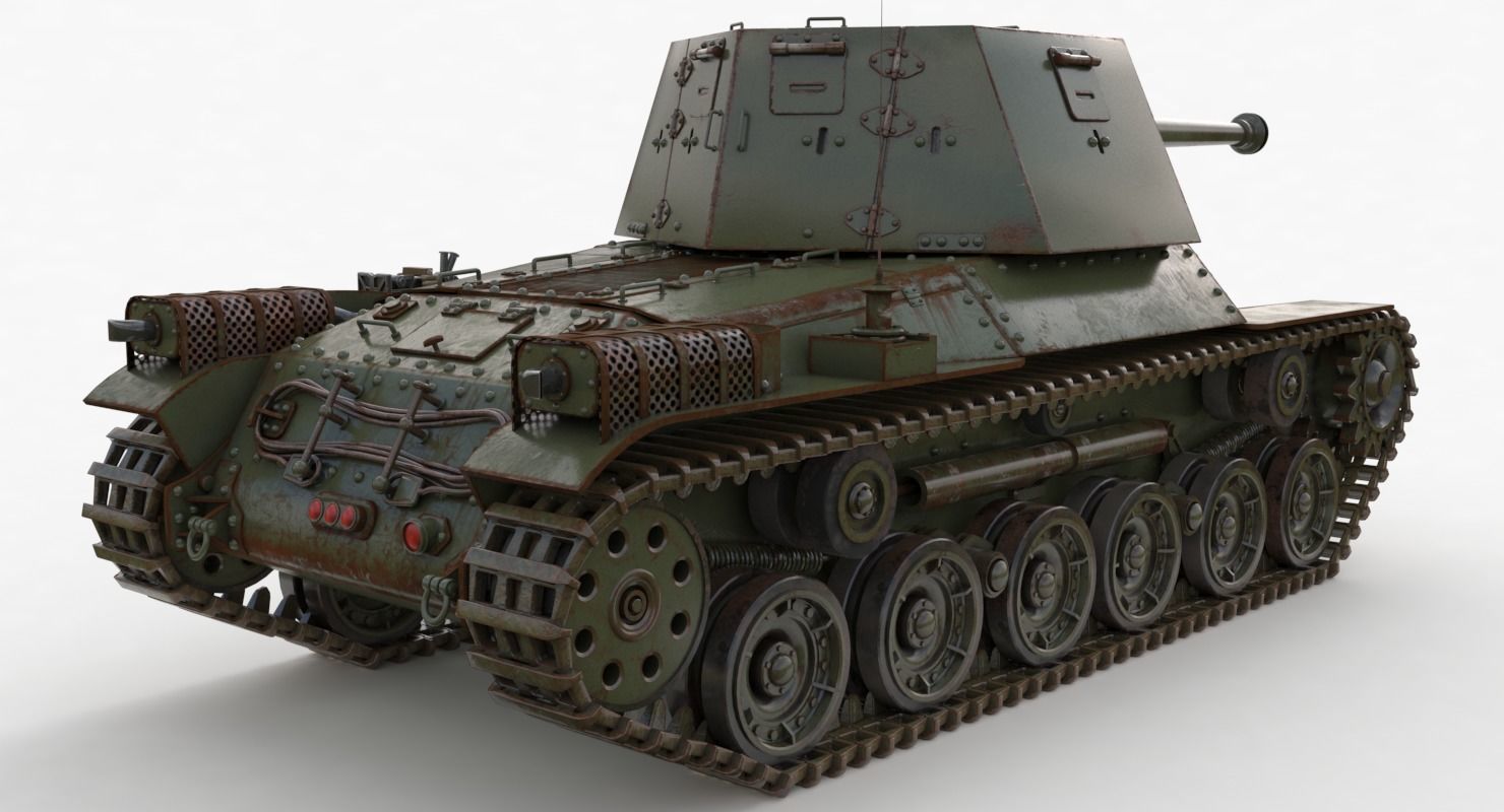 Tank Type 3 Ho Ni III Japan Vray 3D model | CGTrader