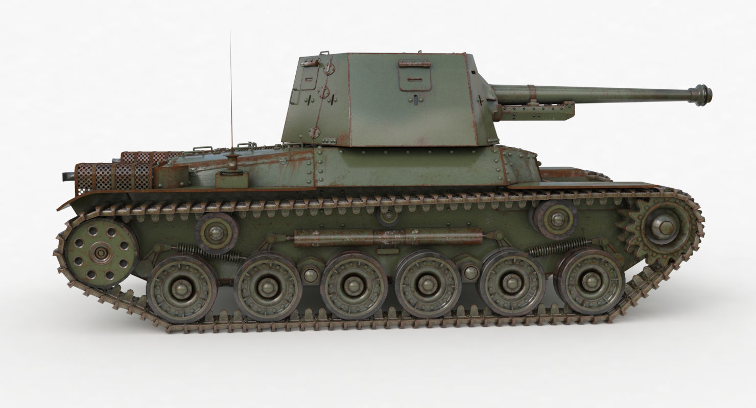 Tank Type 3 Ho Ni III Japan Vray 3D model | CGTrader