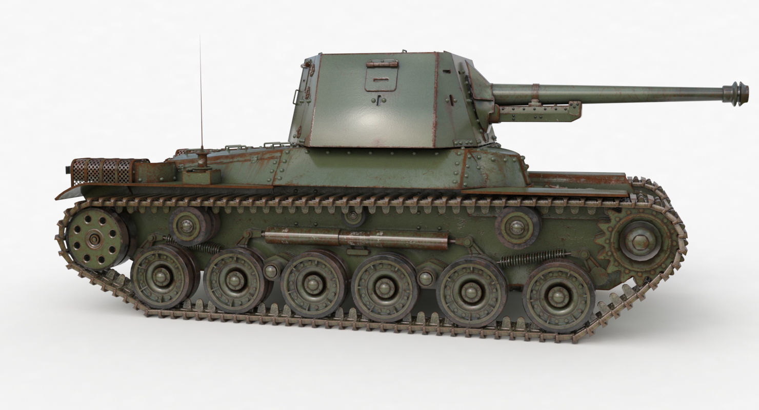 Tank Type 3 Ho Ni III Japan Vray 3D model | CGTrader