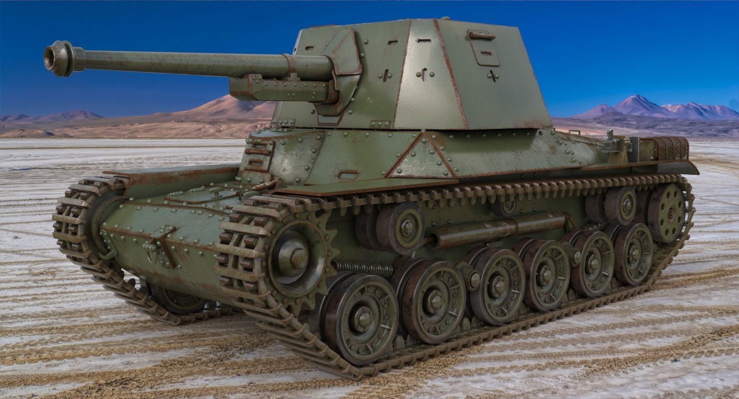 Tank Type 3 Ho Ni III Japan Vray 3D model | CGTrader