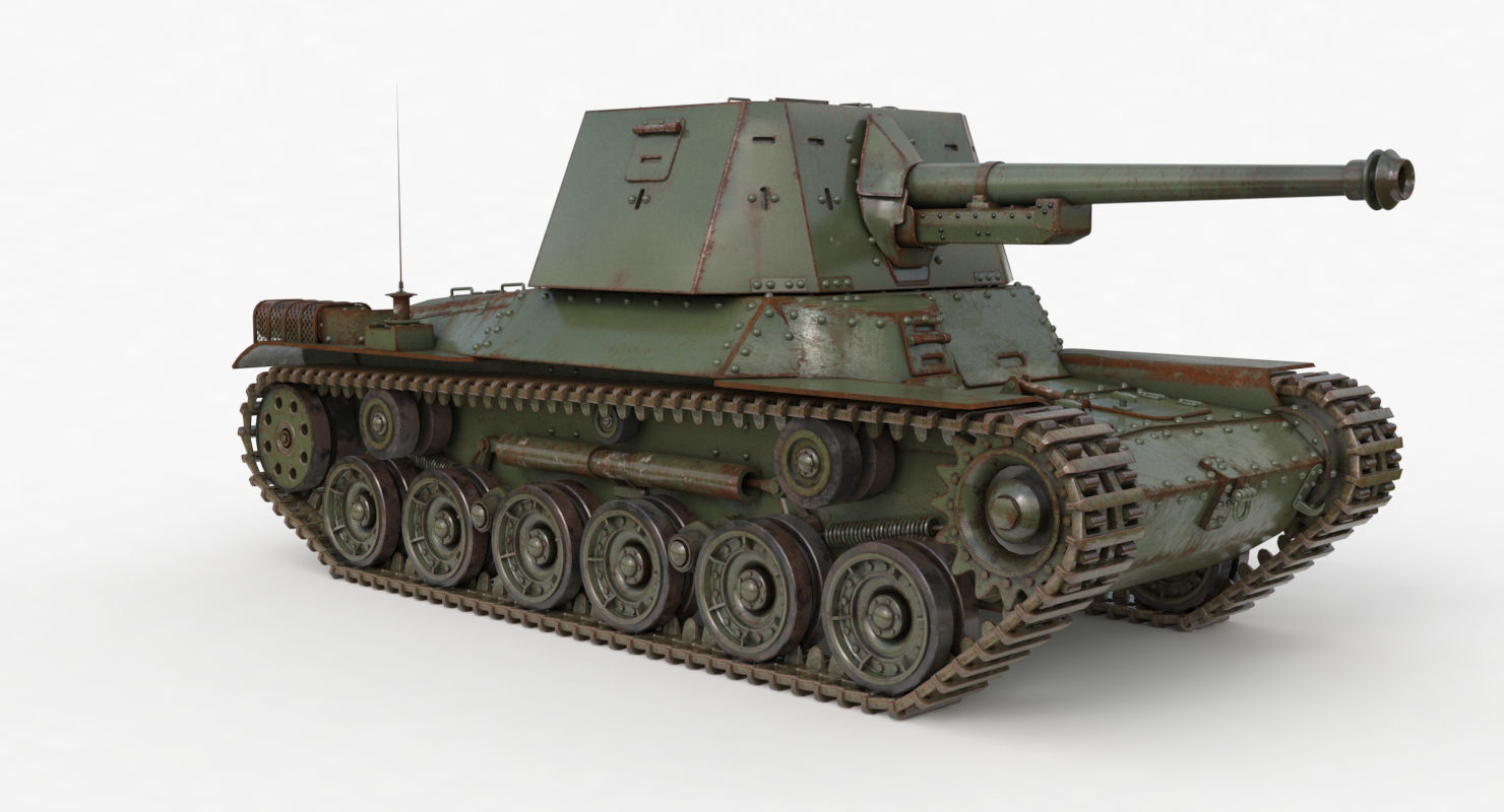 Tank Type 3 Ho Ni III Japan Vray 3D model | CGTrader