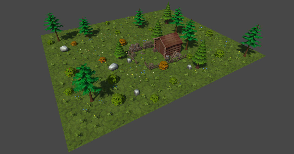 3D model Handpainted Forest Pack v3 VR / AR / low-poly | CGTrader