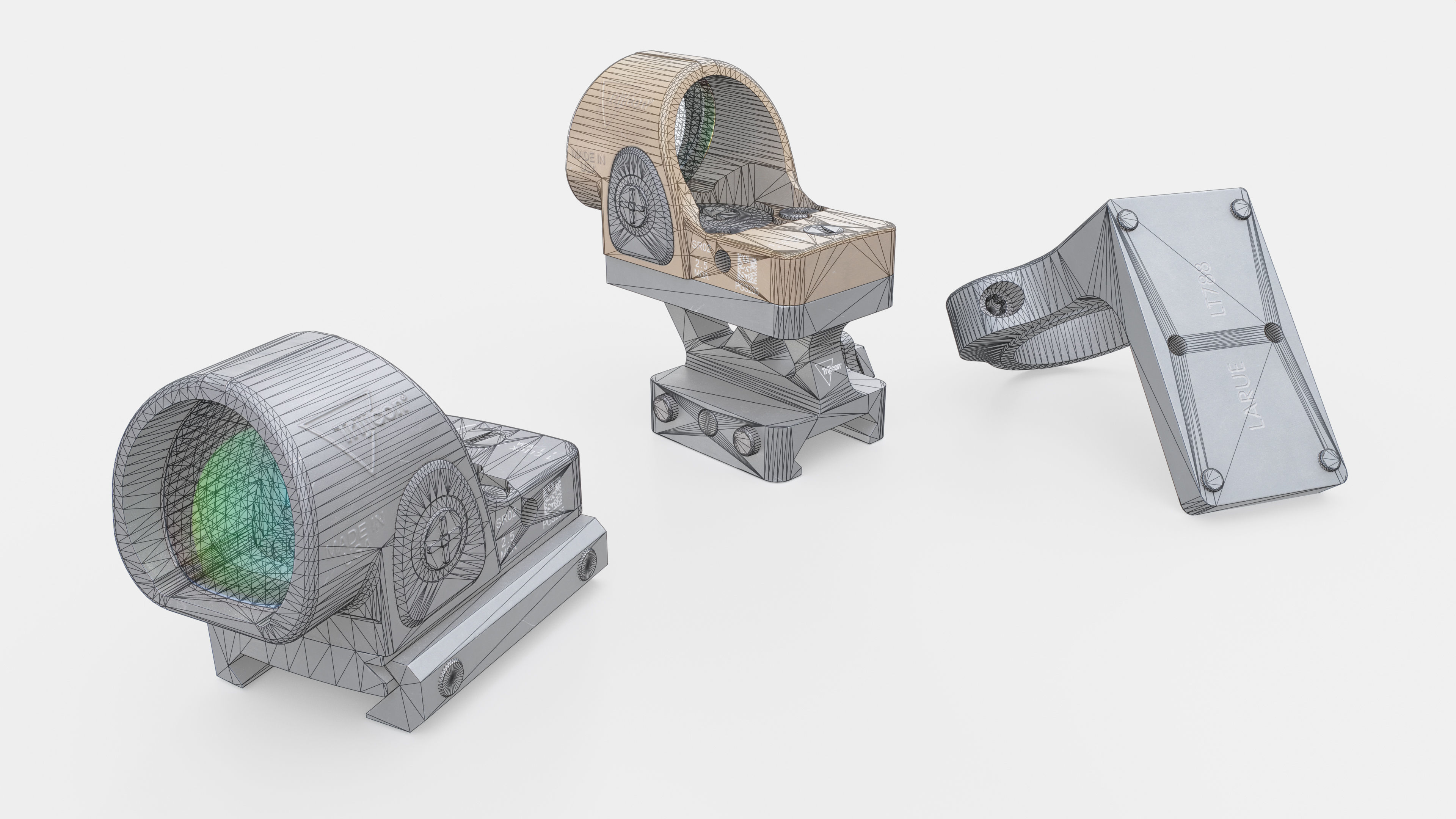 3D model Trijicon SRO Specialized Reflex Optic VR / AR / low-poly ...
