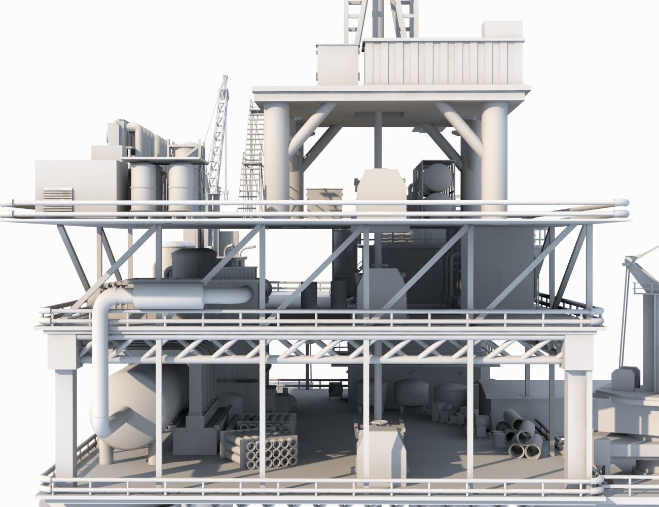 Oil rig - no textures 3D model | CGTrader
