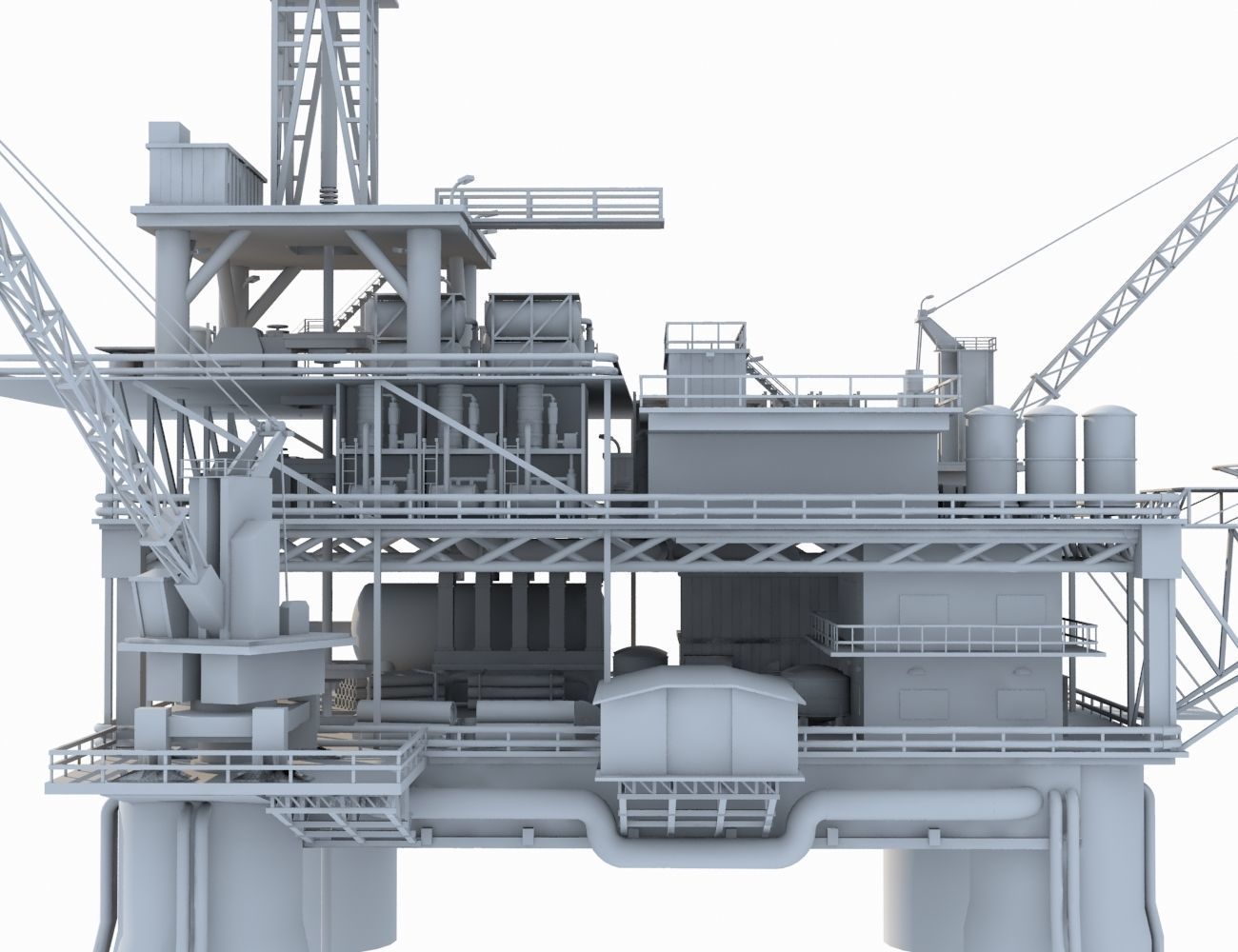 Oil rig - no textures 3D model | CGTrader