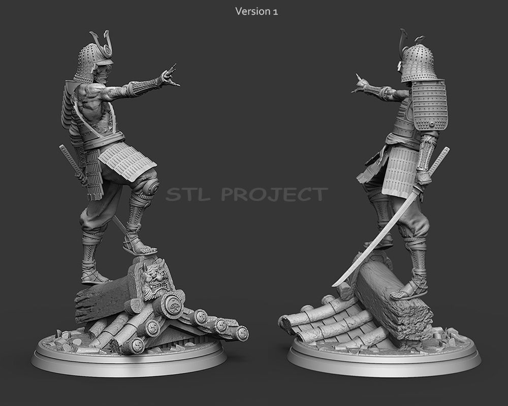 Dead Samurai 3D model 3D printable | CGTrader