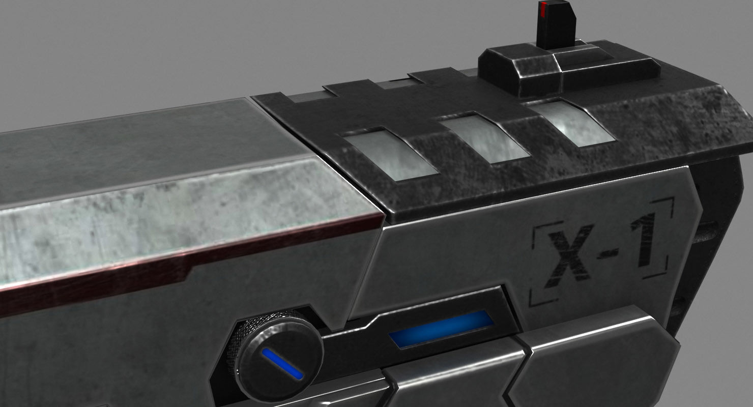 Sci Fi Plasma Pistol concept 3D model | CGTrader
