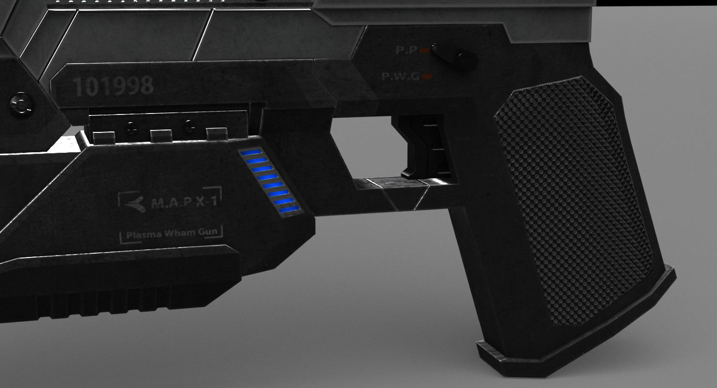 Sci Fi Plasma Pistol concept 3D model | CGTrader