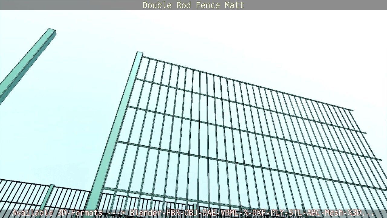 3D model Modular Double Rod Fence Matt - Package VR / AR / low-poly ...