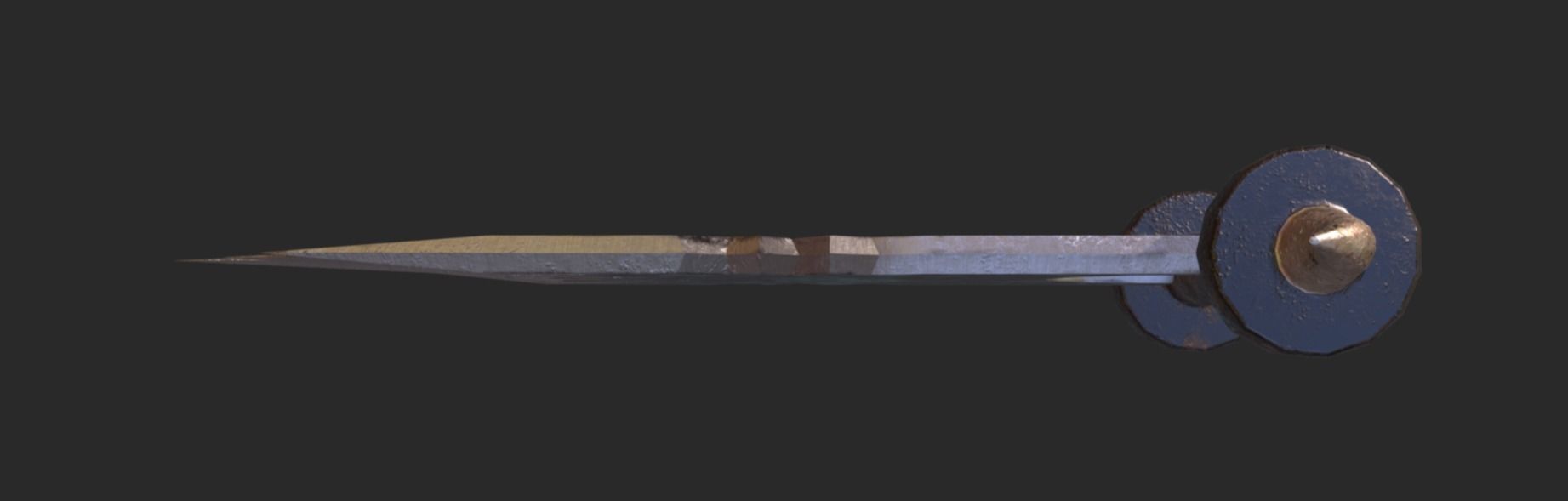 3D model Punch-Weapon-01 metal sword with spikes VR / AR / low-poly ...