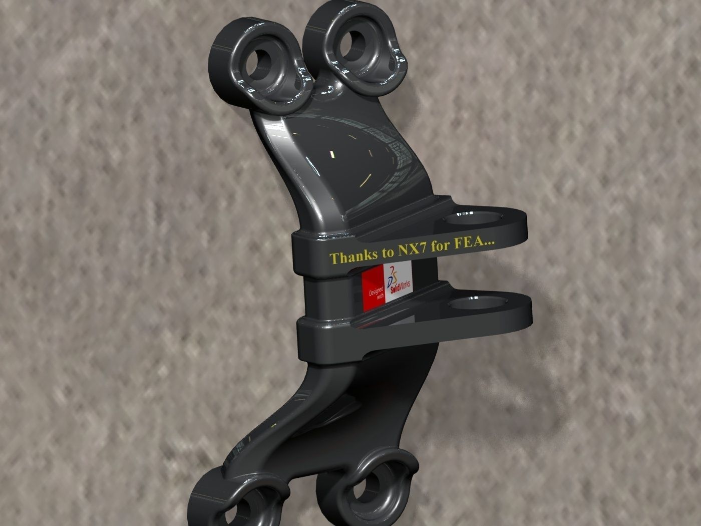 GE jet engine bracket V2 free 3D model | CGTrader