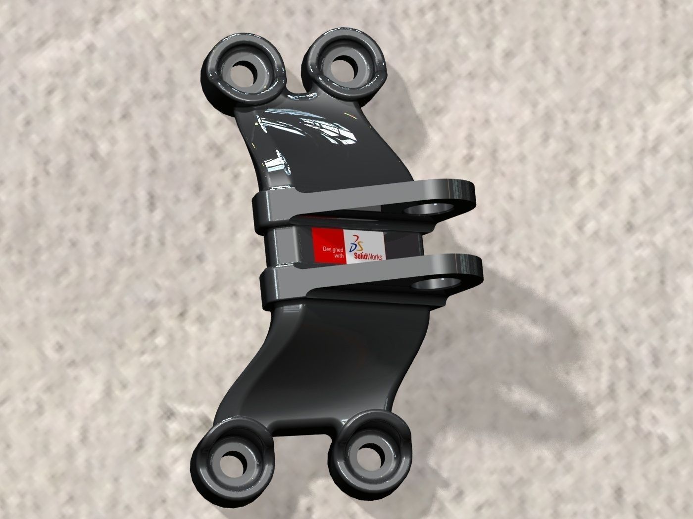 GE jet engine bracket V2 free 3D model | CGTrader