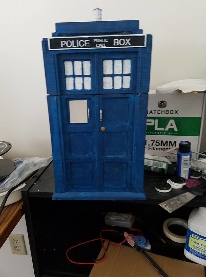 Tardis drop box free 3D model 3D printable | CGTrader