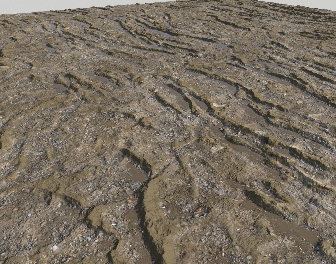 Muddy terrain and puddles 3 PBR Texture | CGTrader